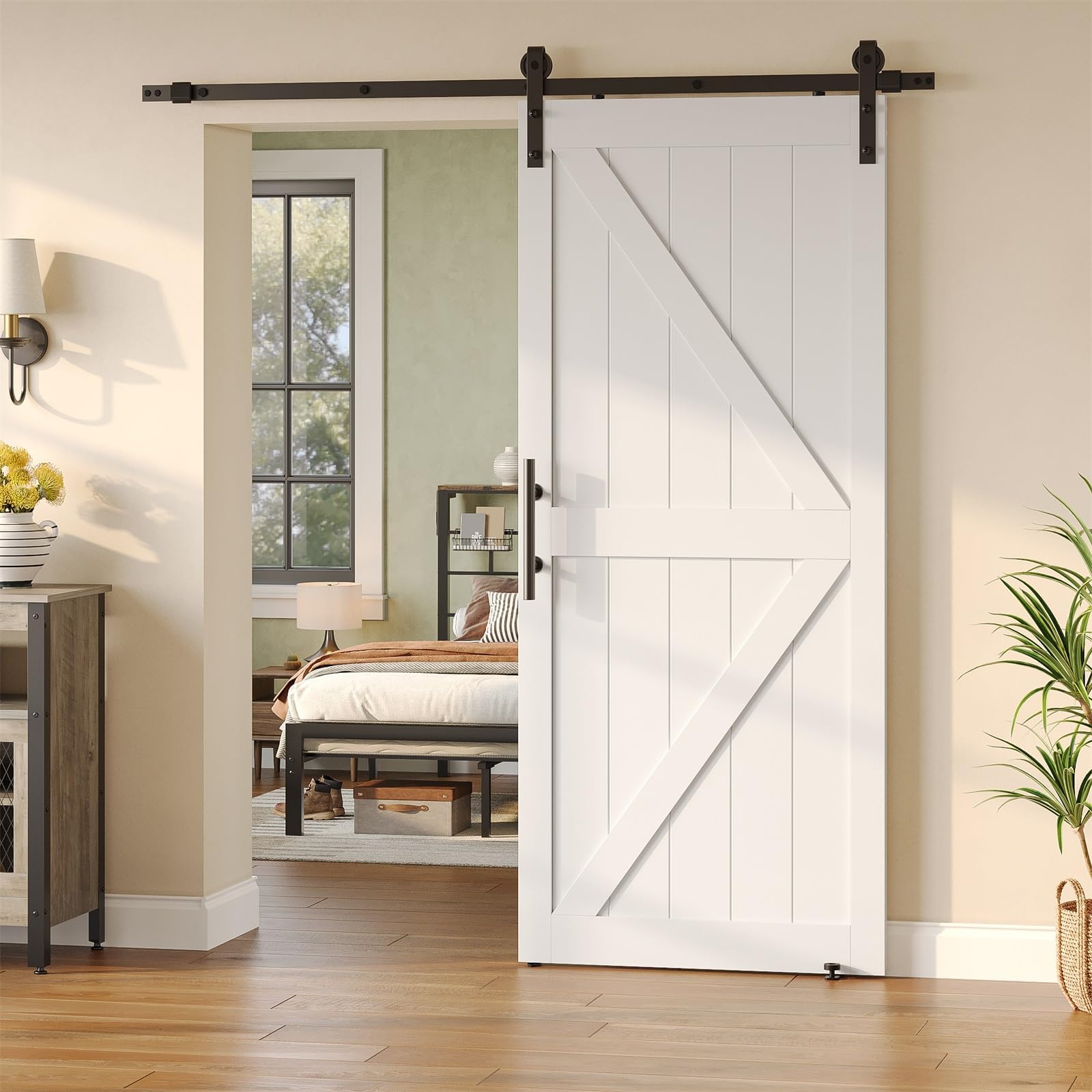 Amazon.com: S&Z TOPHAND® 60in x 84in MDF Barn Door with 10FT Sliding ...