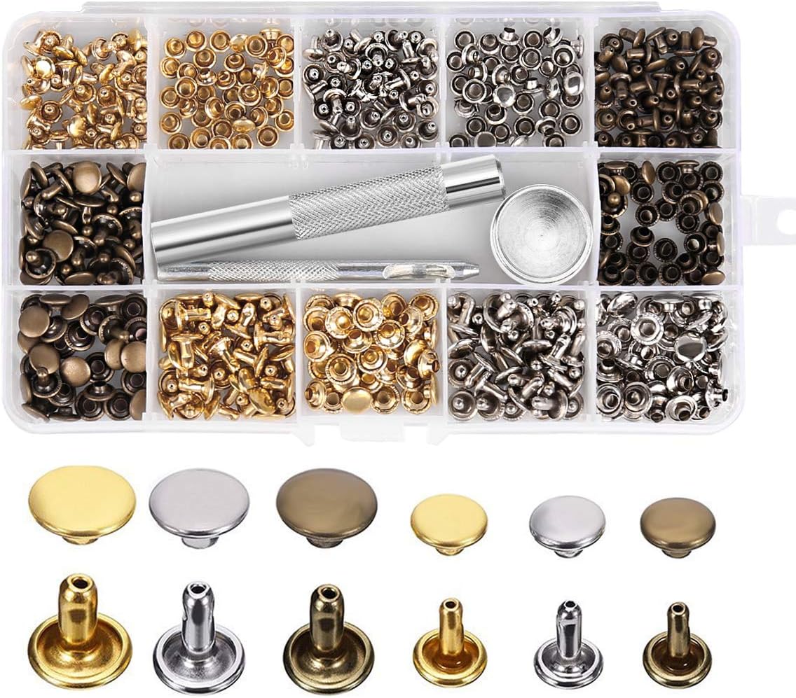 Amazon.com: Leather Fasteners, Rivets Craft Leather Rivet Set Jean ...