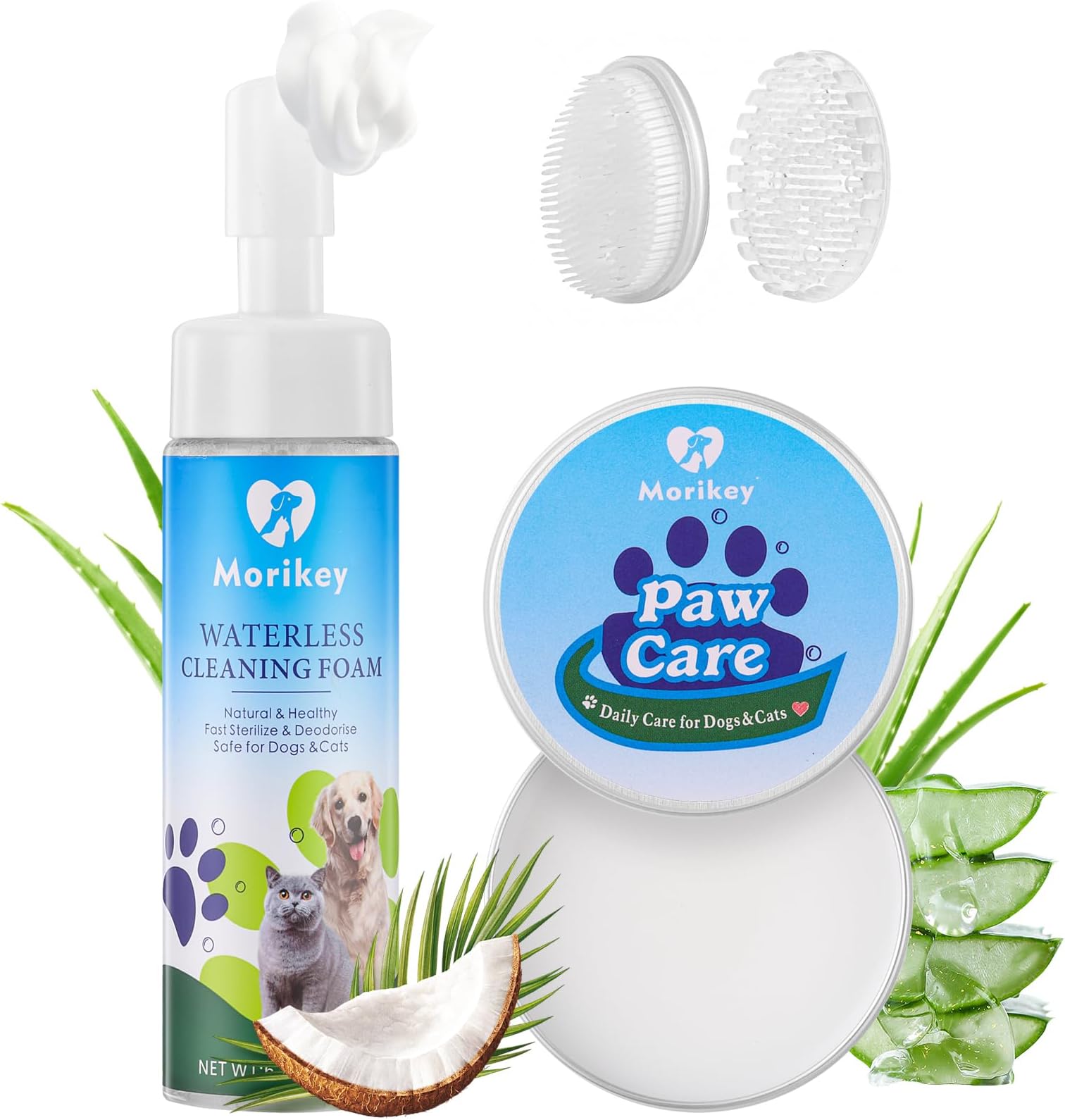 Amazon.com: Morikey Dog Paw Cleaner No-Rinse Foaming Cleanser for Dogs ...