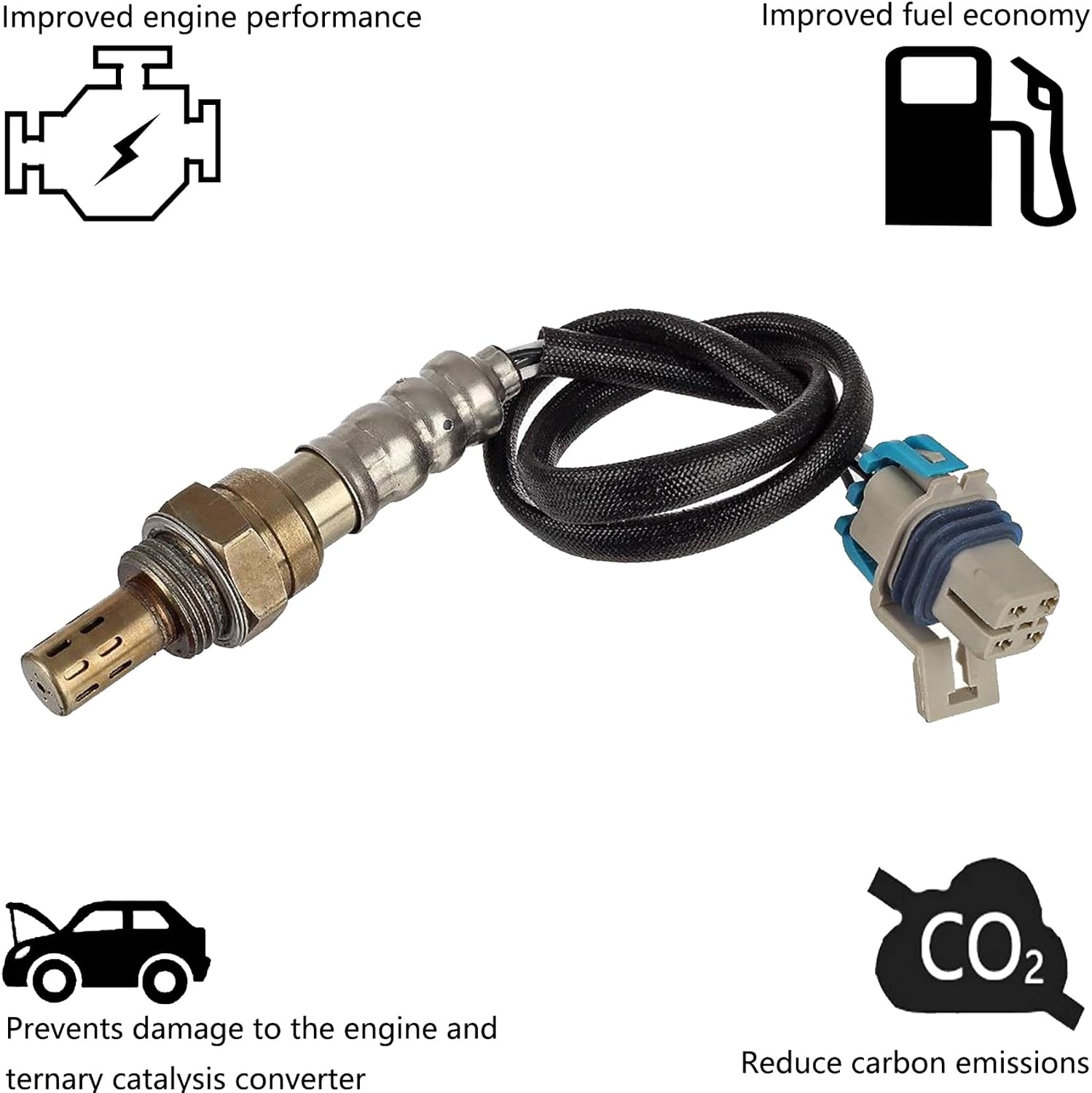 Sensor de O2 Downstream Reemplazo para Pontiac 2007 2006 2005 G6 3.5L 3 ...