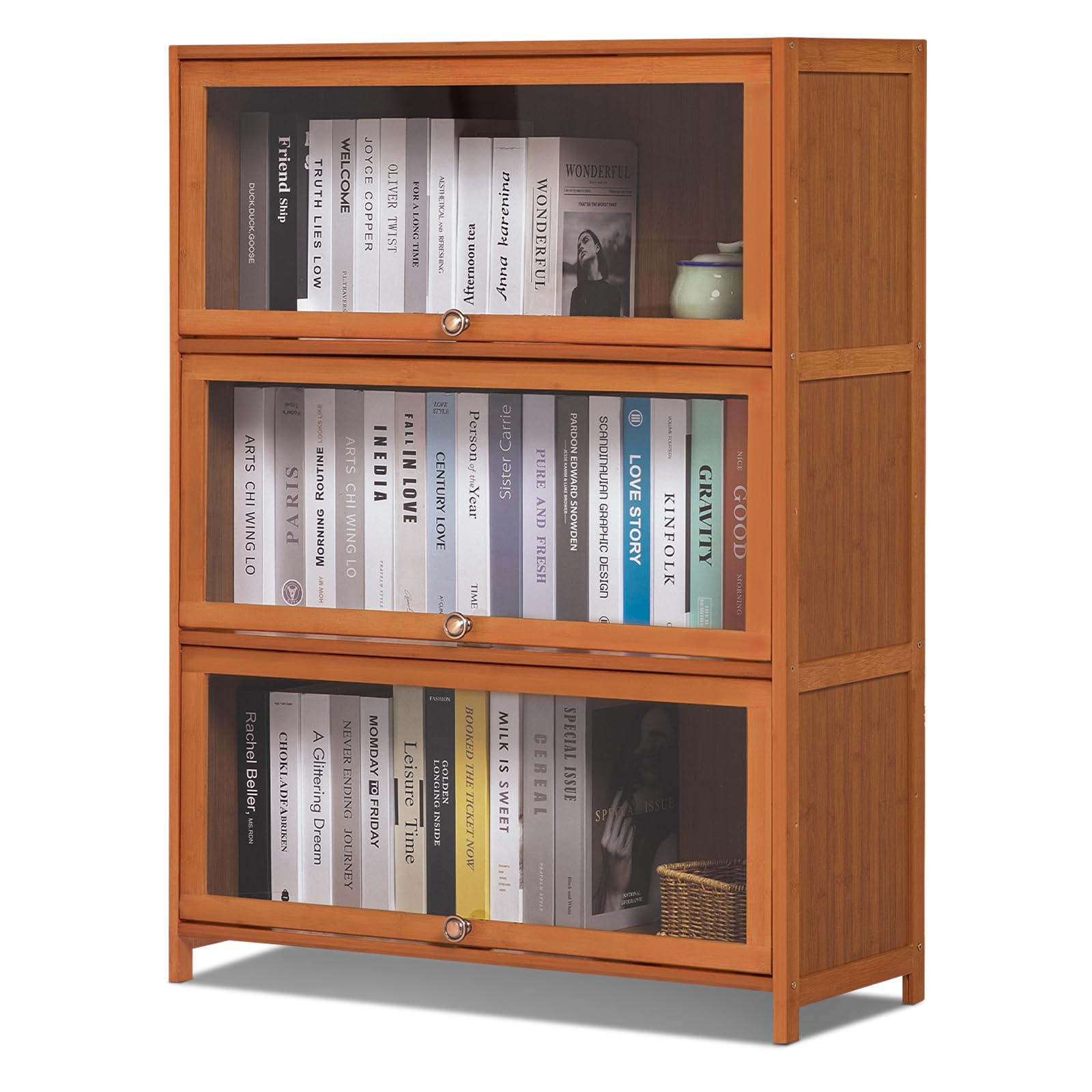 Amazon.com: Athena Collection Bookshelf and Book Case 3-Tier Modern ...