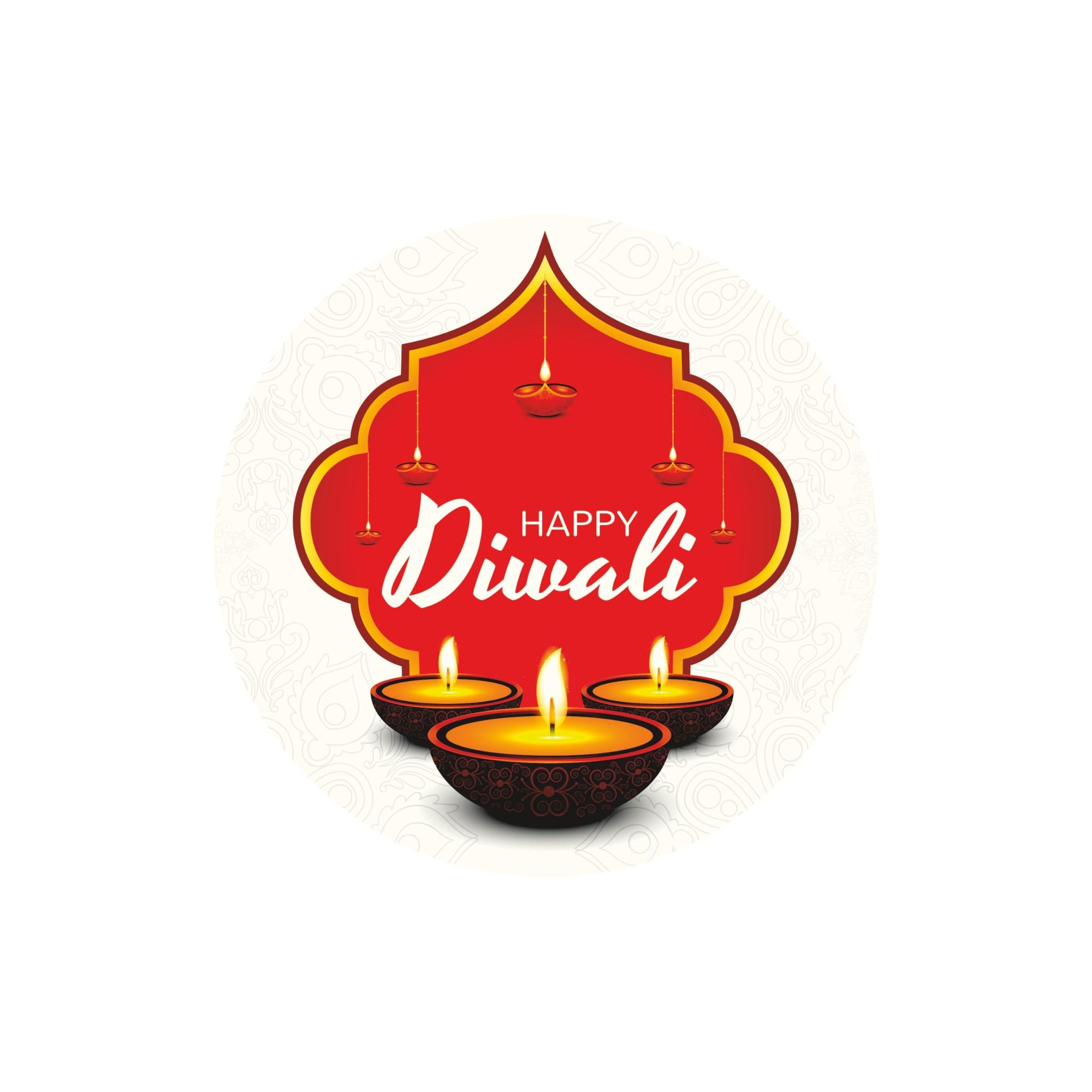 Anne Print Solutions® Combo 54 Stickers Happy Diwali Deepawali Stickers ...