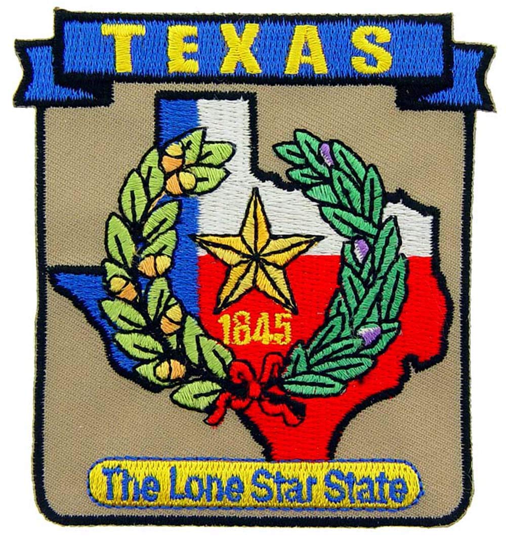 Amazon.com: Texas State Shaped Map Embroidered Patch, with Iron-On Adhesive