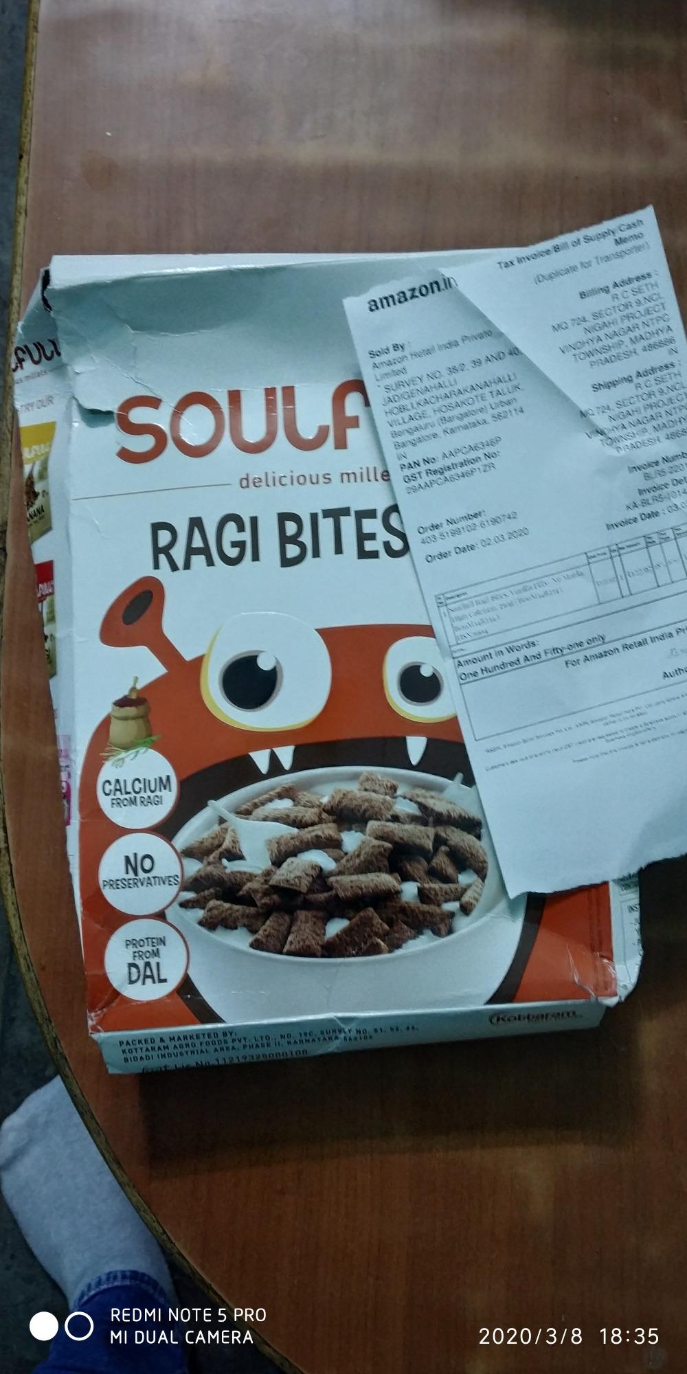 Tata Soulfull Ragi Bites Vanilla Fills, 250g : Amazon.in: Grocery ...