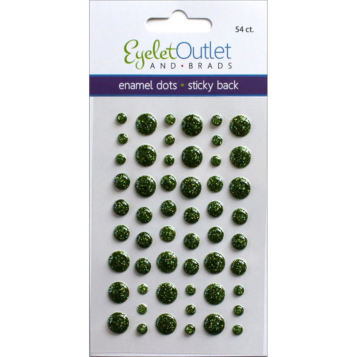 Amazon.com: Eyelet Outlet Adhesive-Back Enamel Dots 54/Pkg-Glitter Green