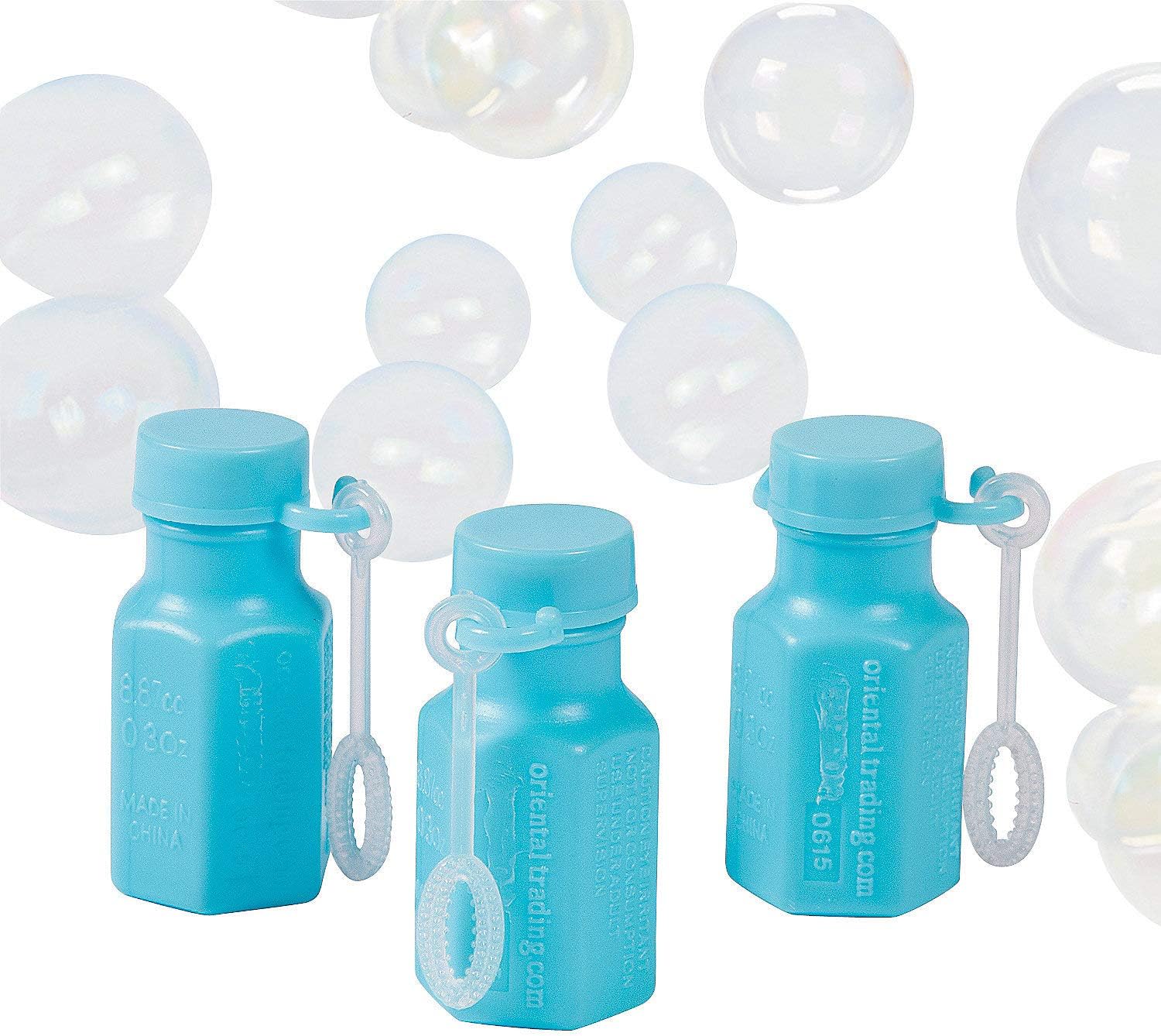 Amazon.com: Fun Express - Light Blue Hexagon Bubble Bottles 0.3oz ...