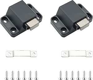 JianLing 2pcs Self-Closing Push to Open Door Latches Hardware Kitchen ...