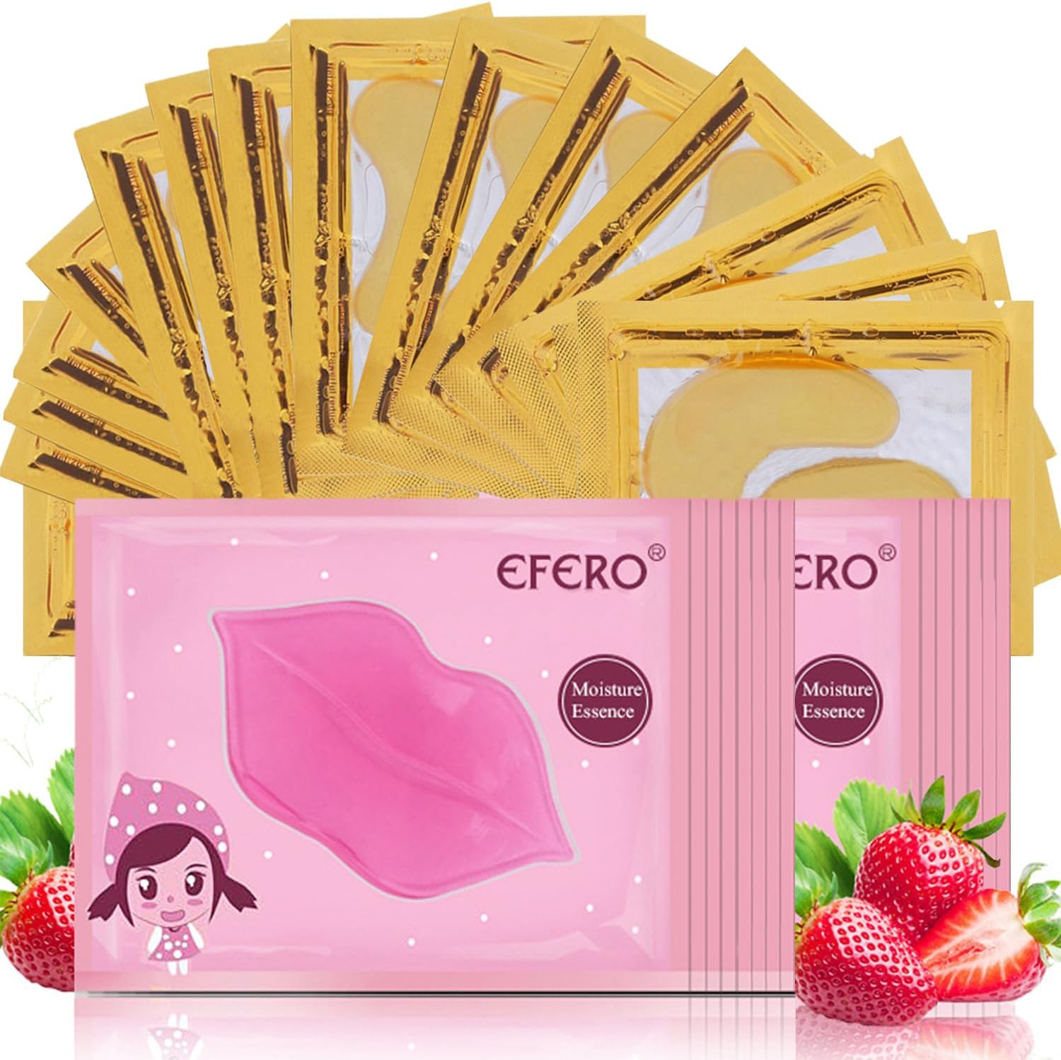 Amazon.com : Eakroo 30 Pairs Lip Masks & Eye Mask, Under Eye Masks and ...