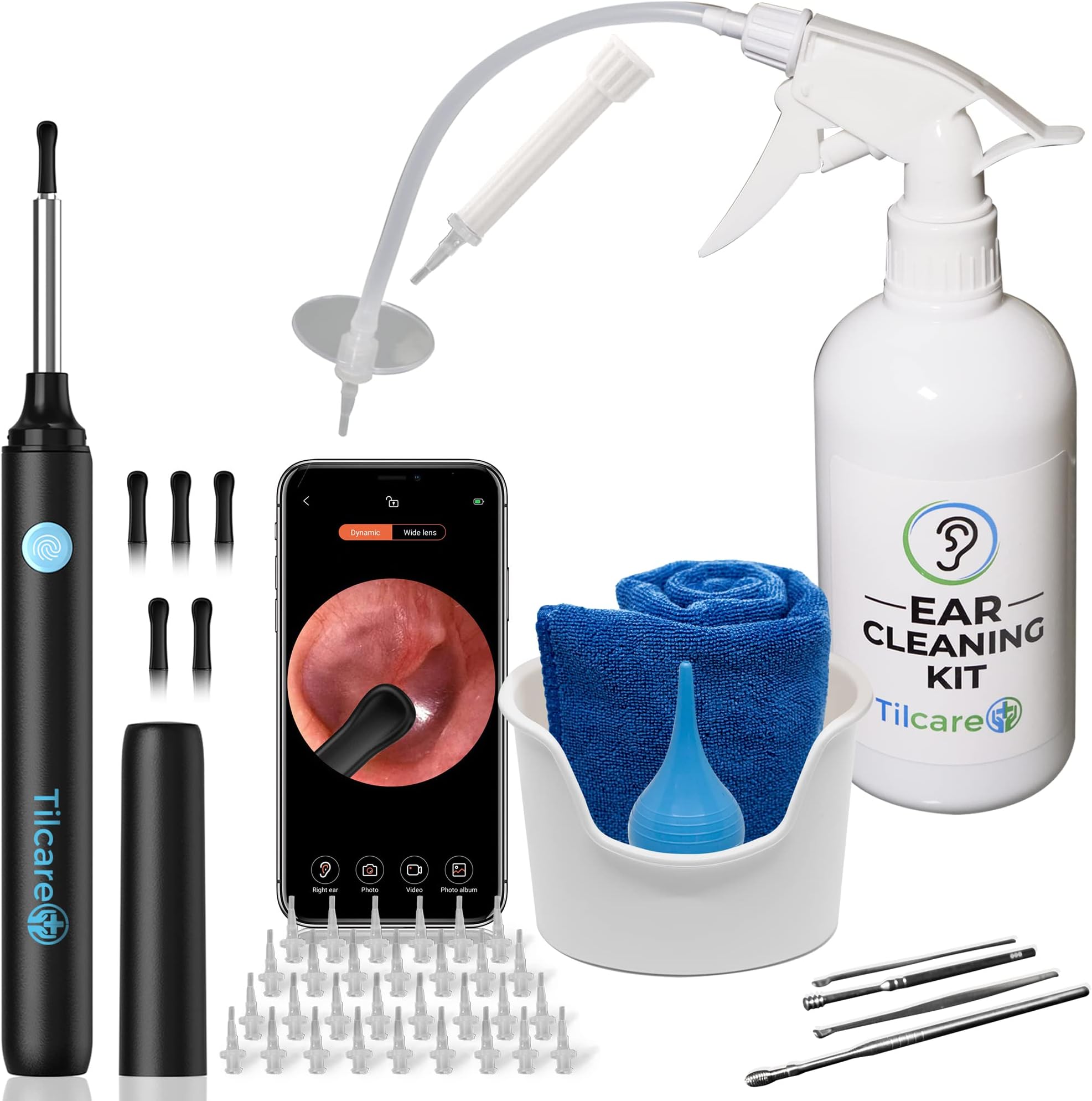 Amazon.com: Ear Wax Removal Tool by Tilcare - Ear Irrigation Flushing ...