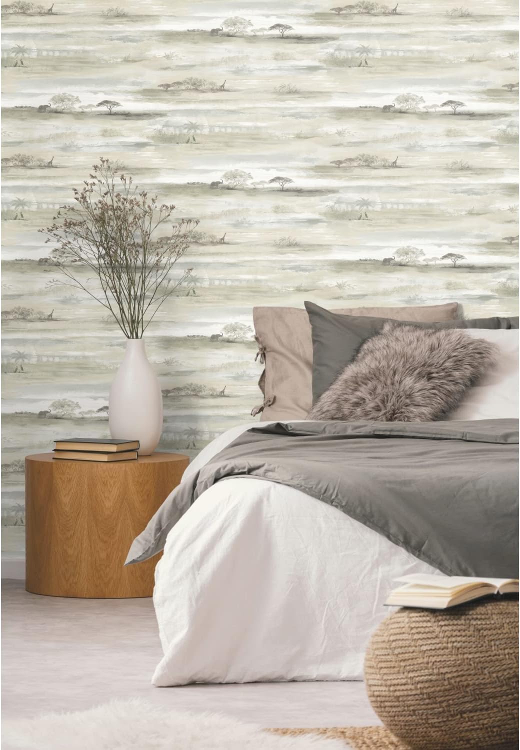York Wallcoverings PSW1349RL – Papel tapiz autoadhesivo marrón Savanna ...
