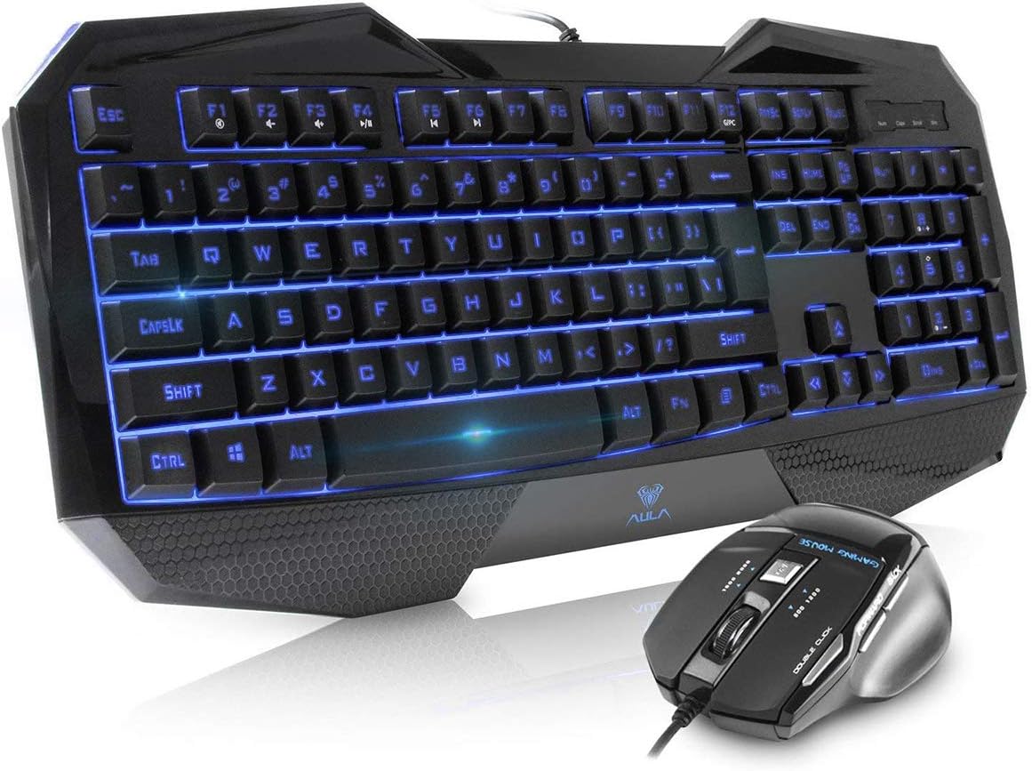 Amazon.com: Beastron gaming keyboard and mouse combo,LED 104 Keys USB ...