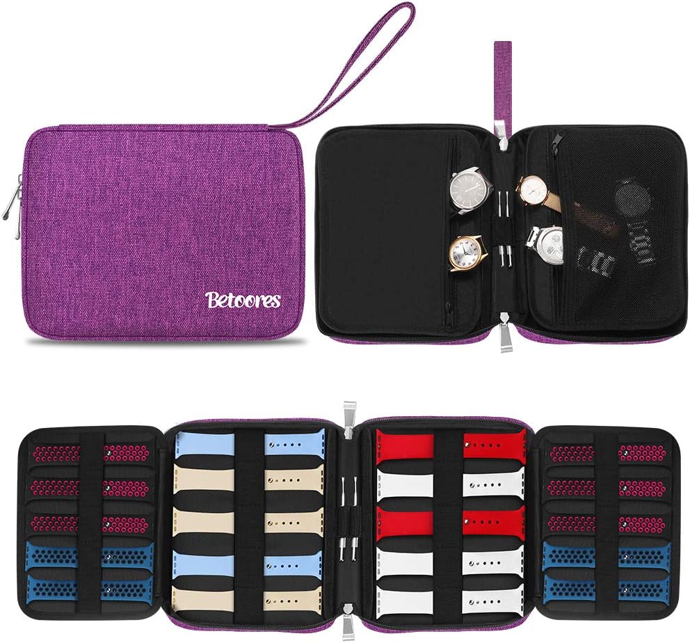 Amazon.com: Betoores Watch Bands Storage Case for 20 Watch Straps ...