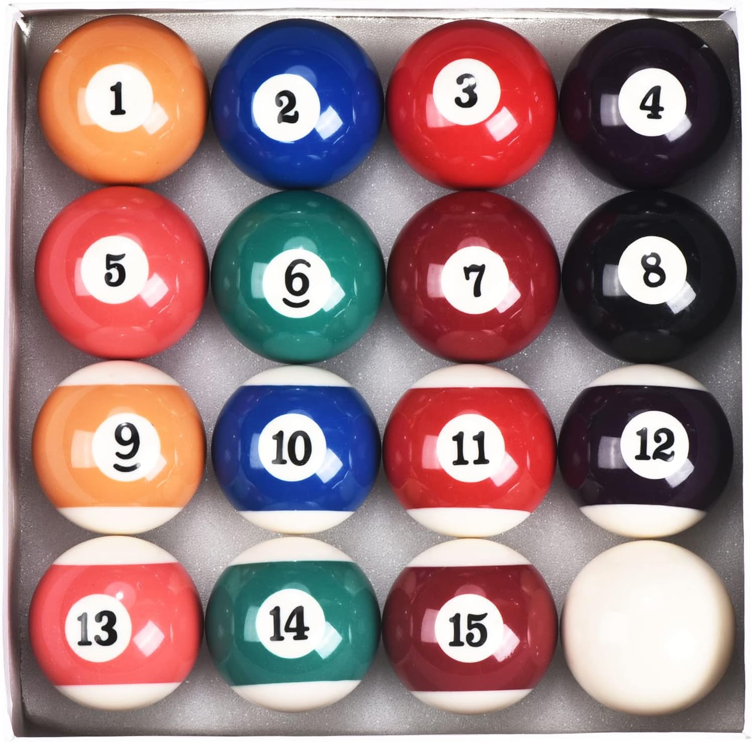 PATIKIL Pool-Billiard Ball Set, 2-1/4 Inch Regulation Size Complete 16 ...