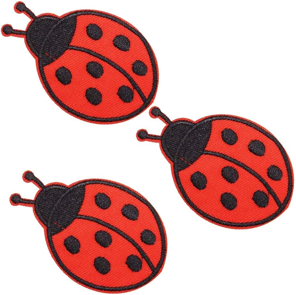 Amazon.com: HHO Patch Set 3 Pieces. Mini Red ladybug cute insect ...