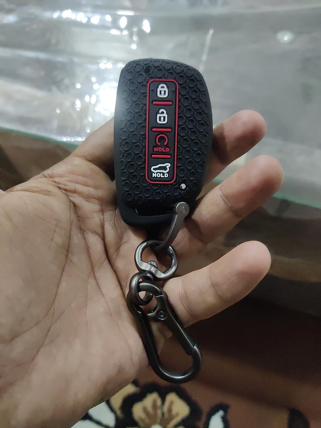 Keycare® DE Series Silicone Key Cover Compatible for Alcazar and Creta ...