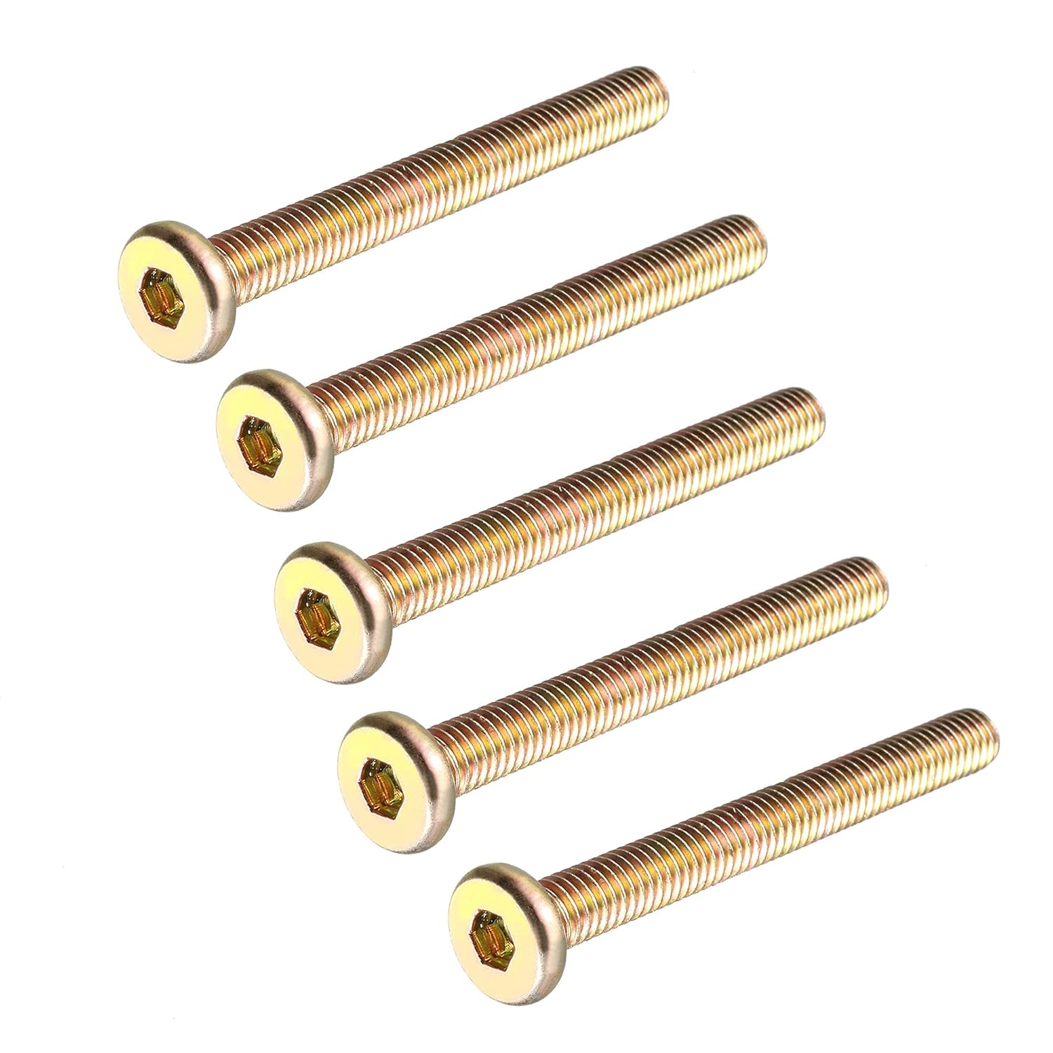 Amazon.com: uxcell M6 x 55mm Threaded Hex Socket Head Cap Screw Bolt ...