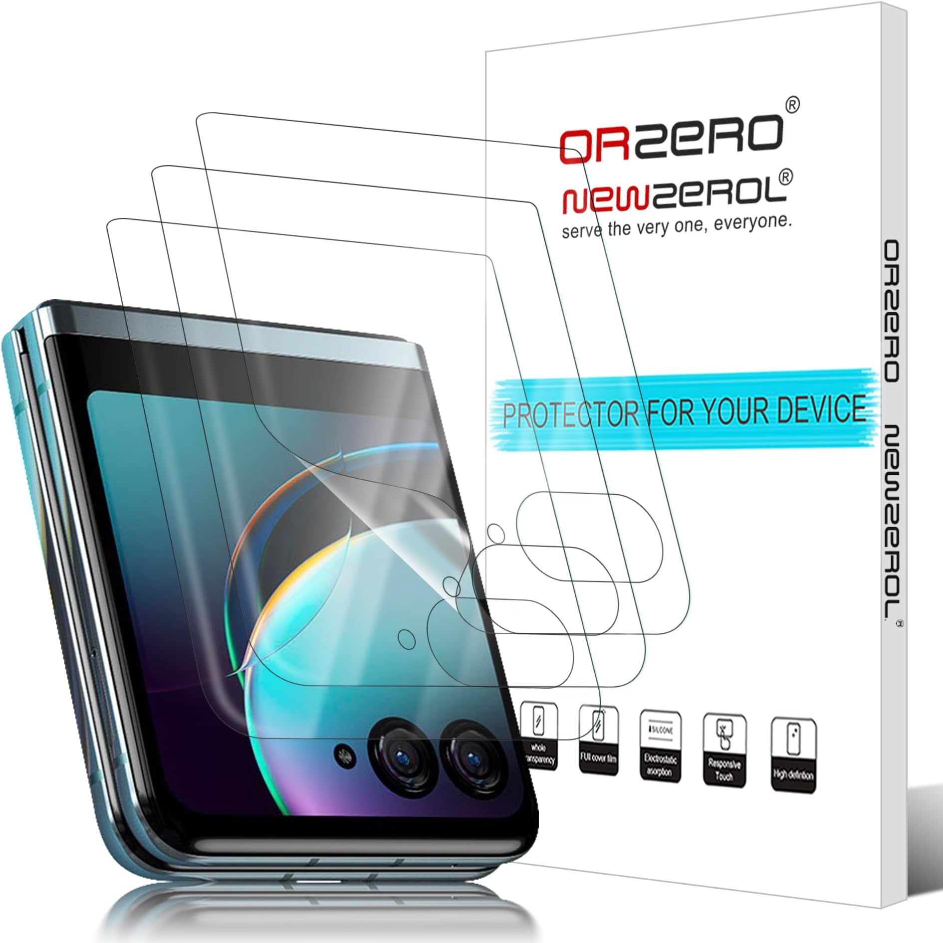Amazon.com: ZAGG InvisibleShield Fusion Curve Motorola Razr+ Screen ...