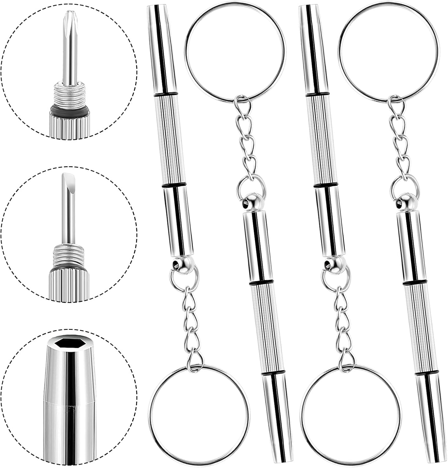 Amazon.com: 4 PCS Tiny Screwdriver Precision 3 in 1 Screwdriver for ...