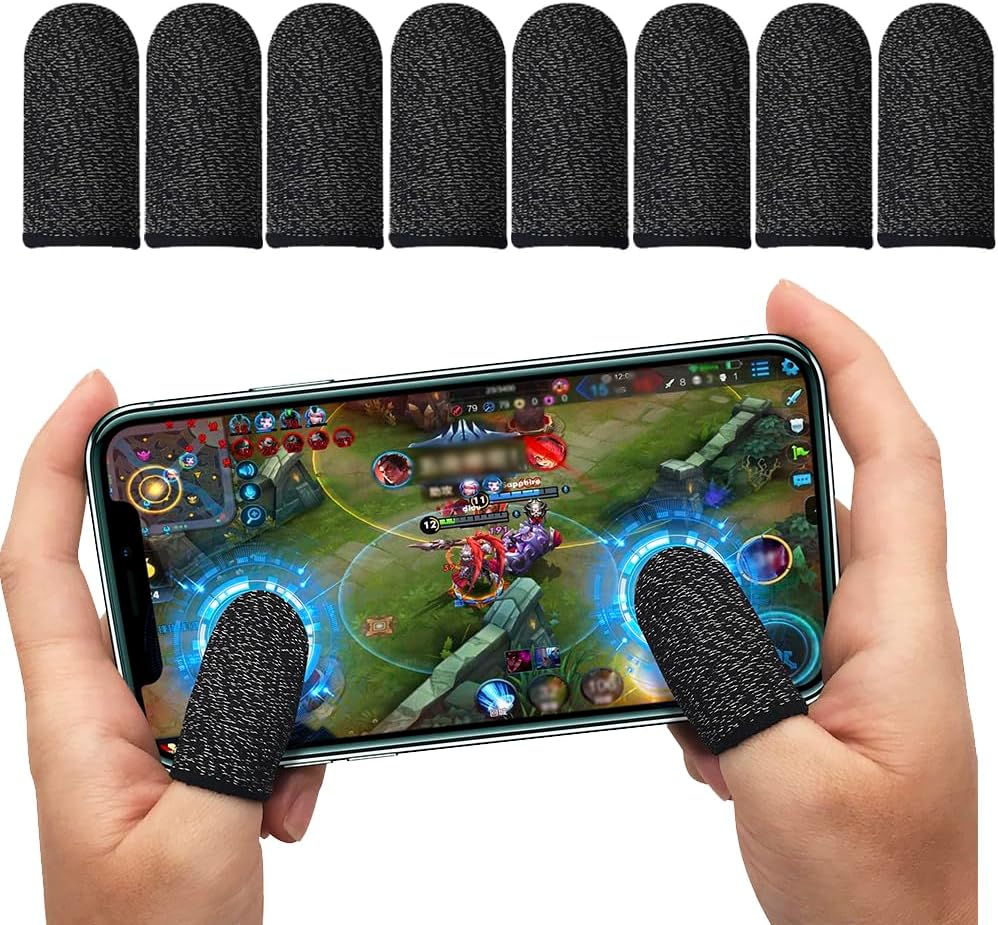 Amazon.com: 15 PCS Mobile Phone Gaming Finger Sleeves, Nuozme Finger ...