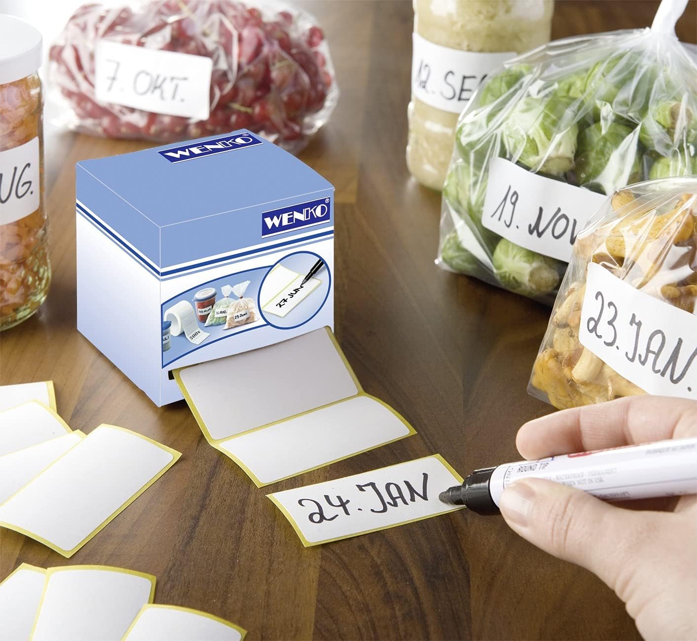 WENKO Adhesive Labels incl.Dispenser WENKO2pcs : Amazon.co.uk ...