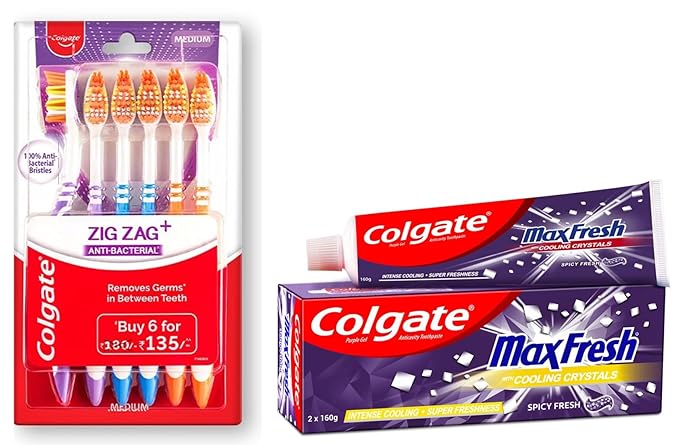 Buy Colgate MaxFresh 320g (160g x 2, pack of 2) Toothpaste, Purple Gel ...