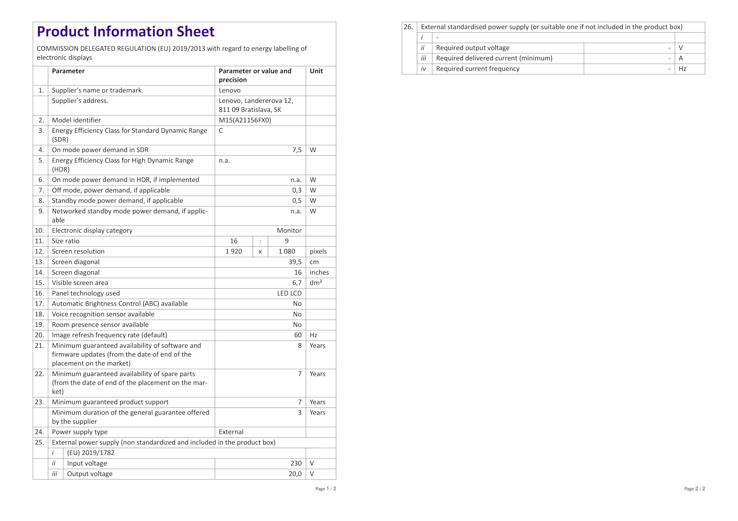 Dell P1424H 14 Inch Full HD (1920x1080) Portable Monitor, 60Hz, IPS ...
