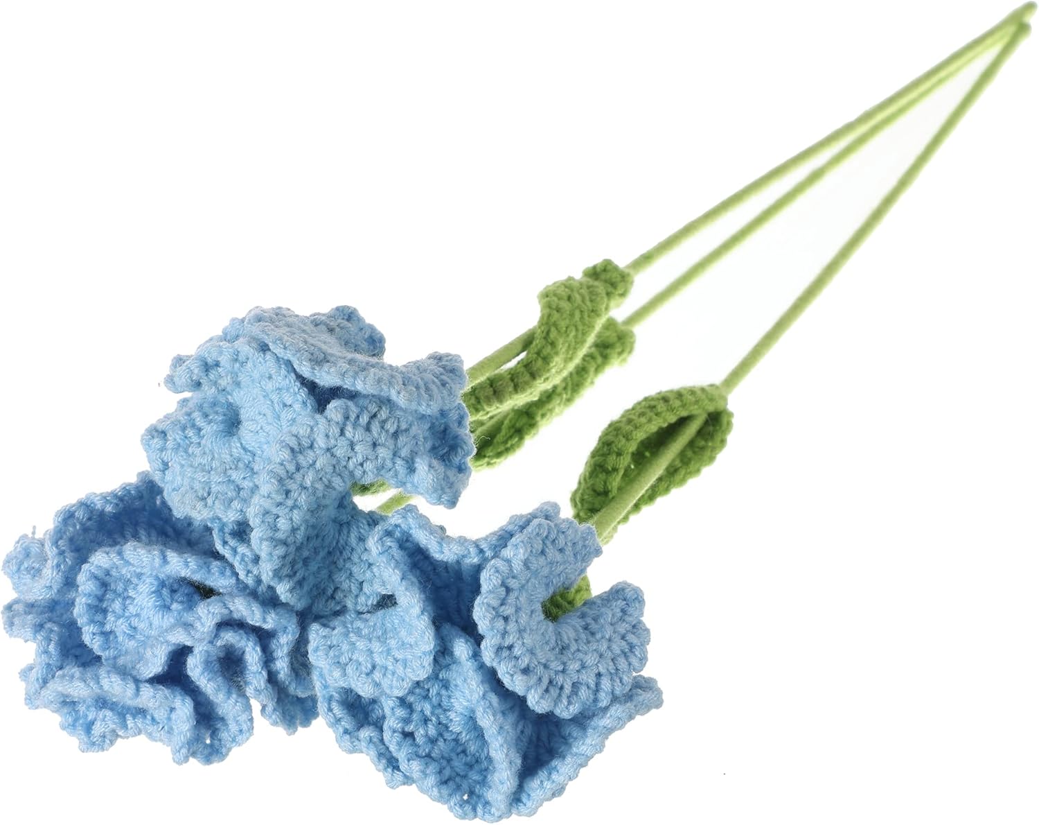 Amazon.com: Botius 3PCS Knitted Artificial Carnation Fake Crochet Hand ...