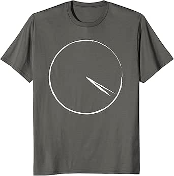 Amazon.com: Subtle 420 T-Shirt Minimalistic White Chalk Clock Print ...