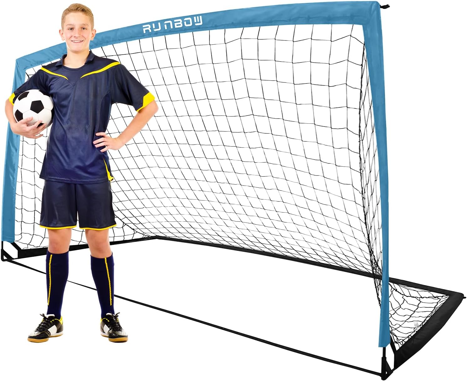 RUNBOW 9x5 ft Portable Kids Soccer Goal for Backyard Adult Junior Large ...