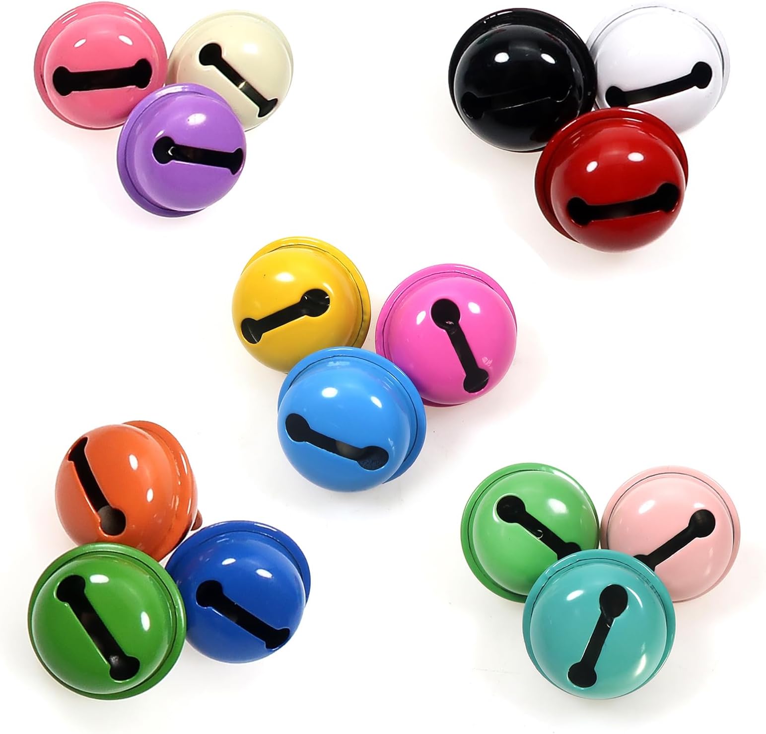 TOAOB 15 pezzi Campanellini Natalizie Sonagli Piccoli Metallo Colorati ...