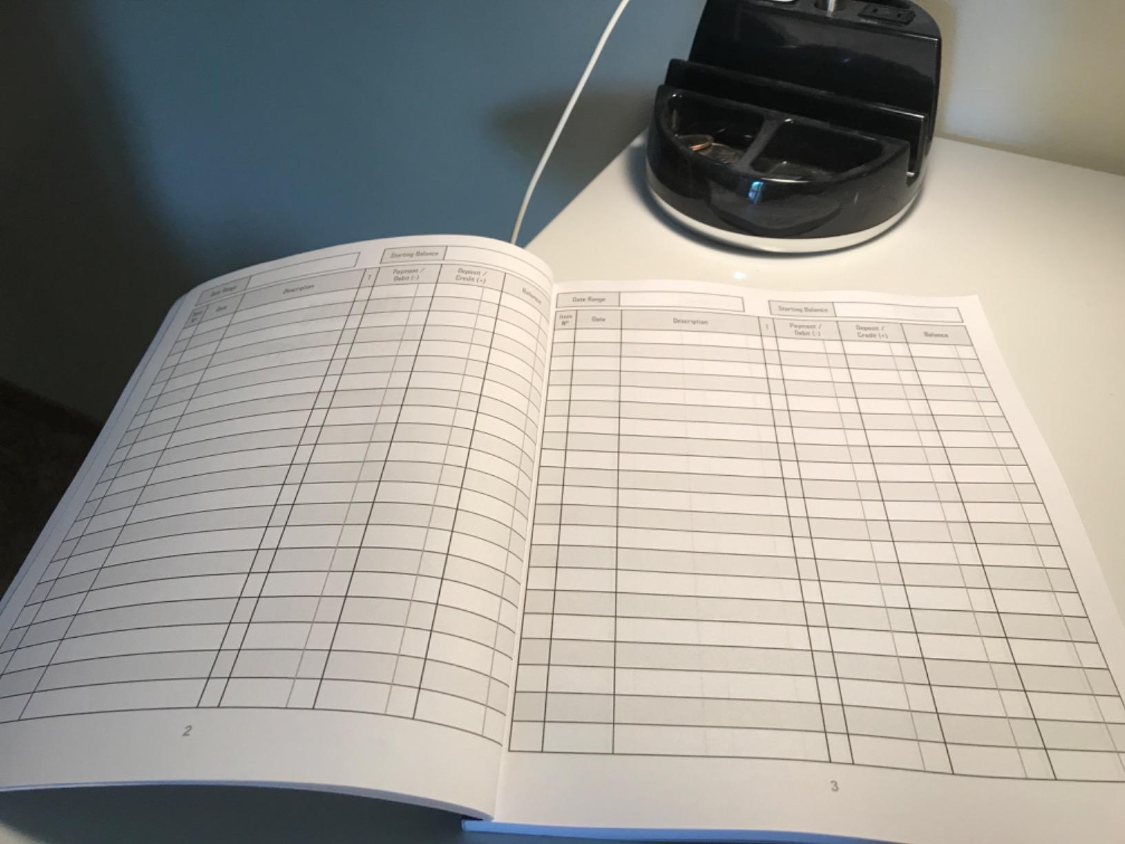Checking account ledger - Large version: Checkbook log | Checkbook ...