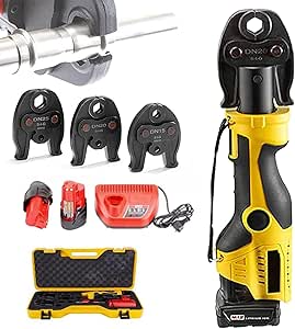 Plumbing Pipe Press Tool Kit, Rechargeable Hydraulic Wire Crimping Tool ...