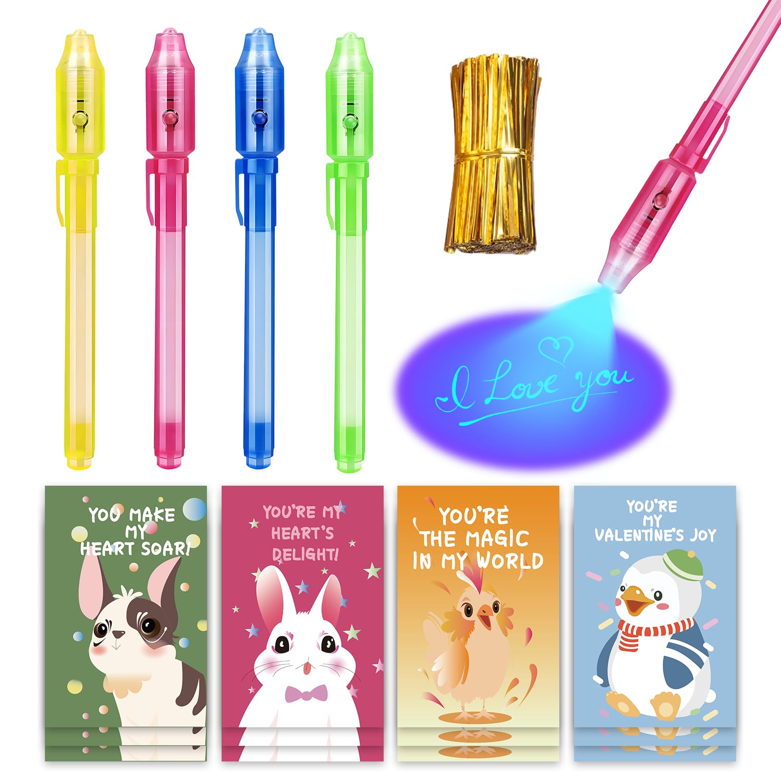 Amazon.com: Gocozer Valentines Day Gifts for Kids - 28 Pack Invisible ...