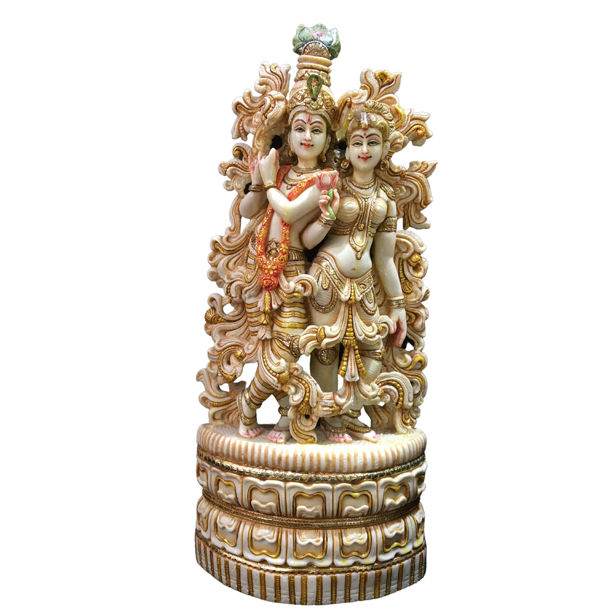 Buy Radha Krishna Statue 18 inches Big Marble Radha Krishna Idol Divine ...