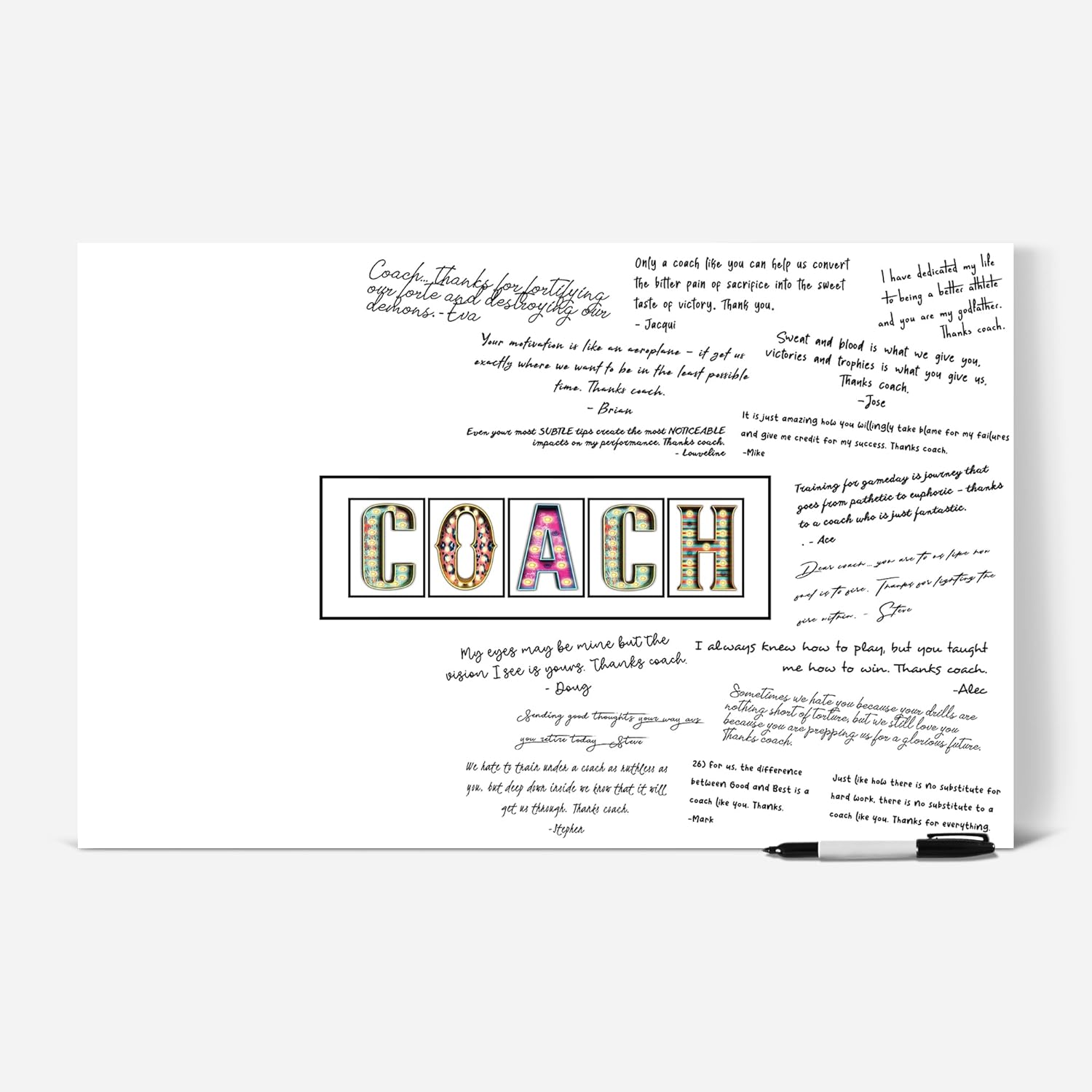 Amazon.com: L&O Goods Best Coach Gift | Signature Card for Sports Coach ...