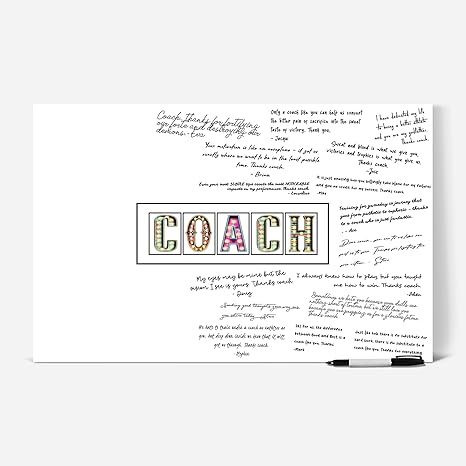 Amazon.com: L&O Goods Best Coach Gift | Signature Card for Sports Coach ...
