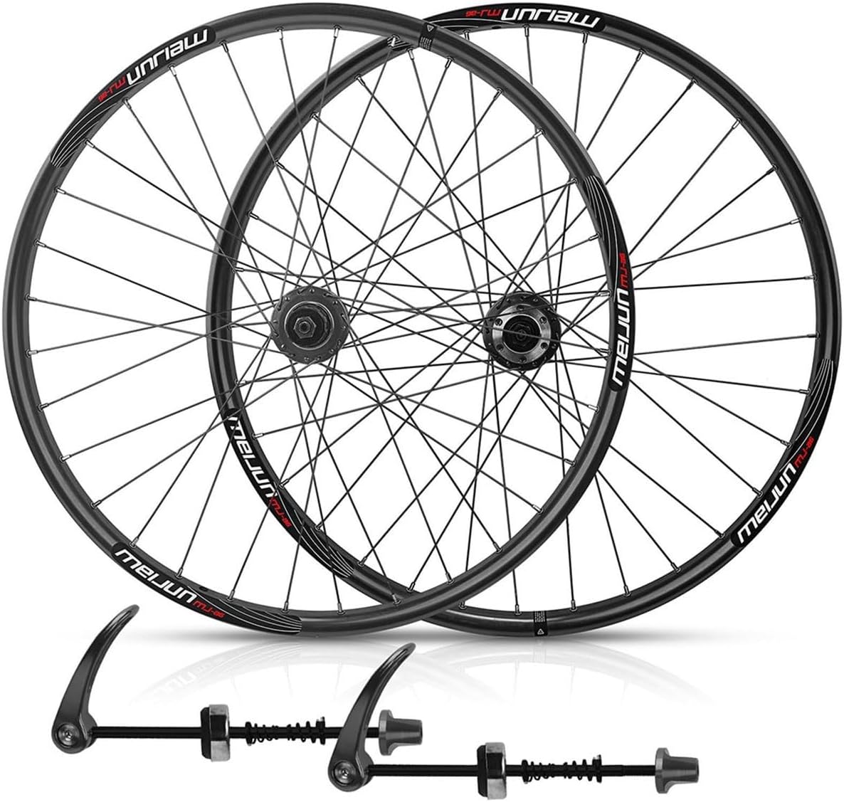 Amazon.com : 26in Mountain Bike Wheelset Disc Brake Quick Release Front ...