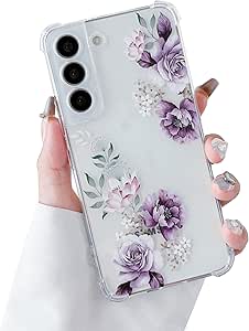 Amazon.com: DEFBSC Soft Case Compatible with Samsung Galaxy S22, Clear Floral Flower Pattern ...