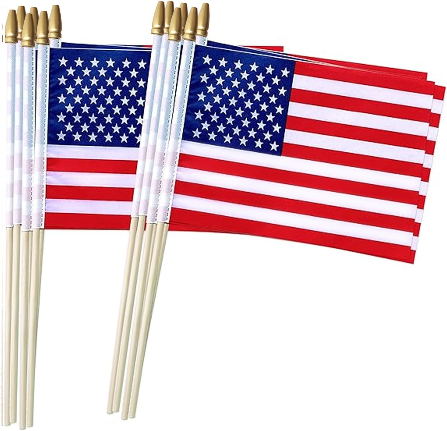Amazon.com : 50Pcs 12x18 Inch American Flags on Stick, US Stick Flag ...