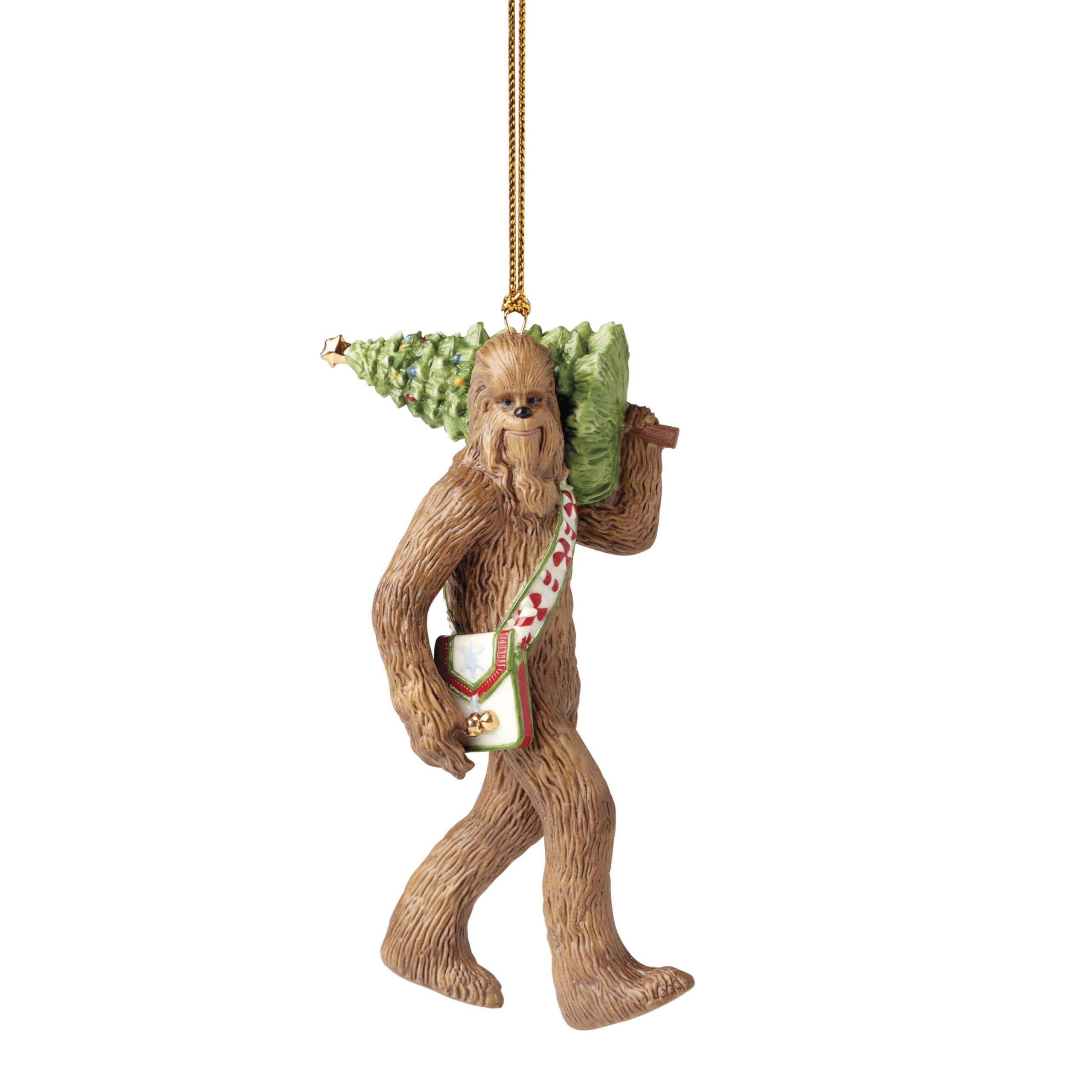 Amazon.com: Lenox 895947 Chewbacca with Christmas Tree Ornament : Home ...
