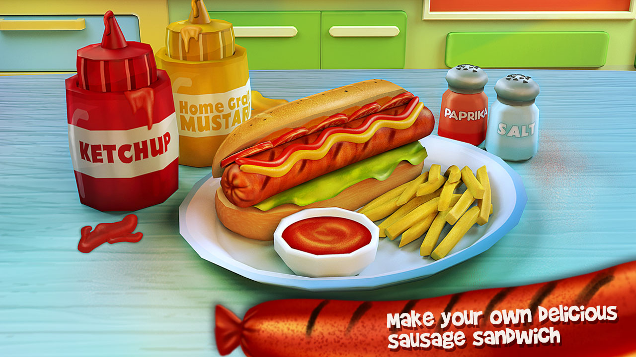 Sausage Maker 3D : Fast Food Fever Cooking in the Kitchen Restaurant ...
