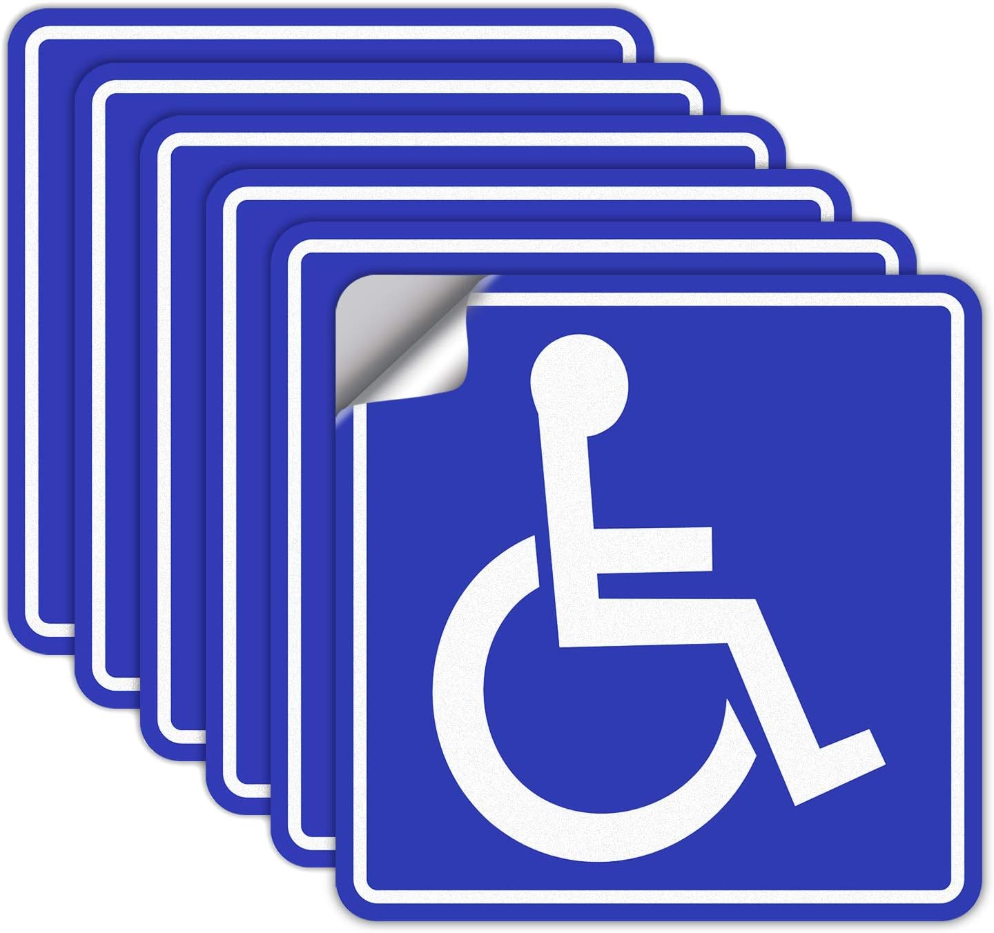 Amazon.com: Handicap Sign Stickers, Disabled Wheelchair Symbol, Easy to ...