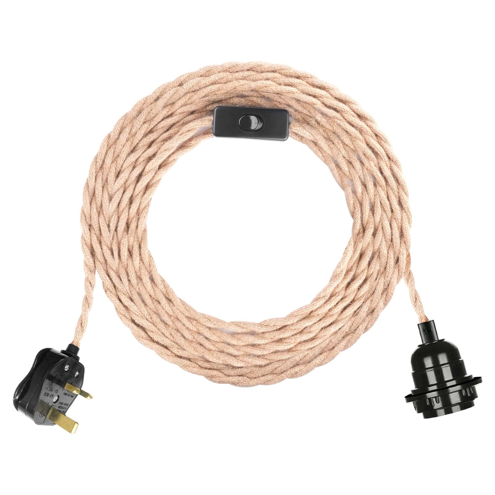 Pendant Light Kit with Switch Plug in Vintage Lamp Cord with Twisted ...