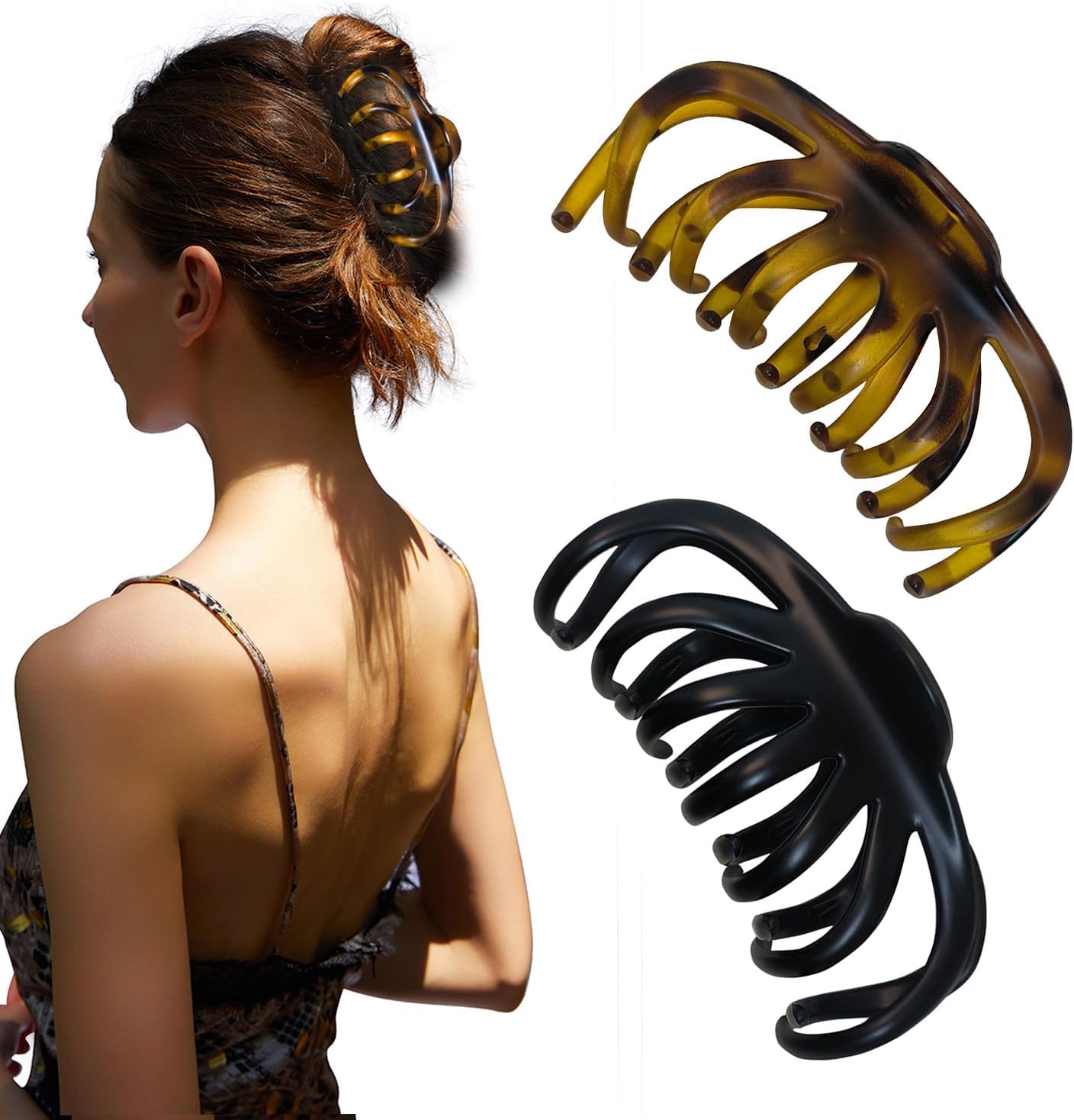 Amazon.com : Jumbo Jaw Clip Extra Large Marbelized Hair Claw for Women ...