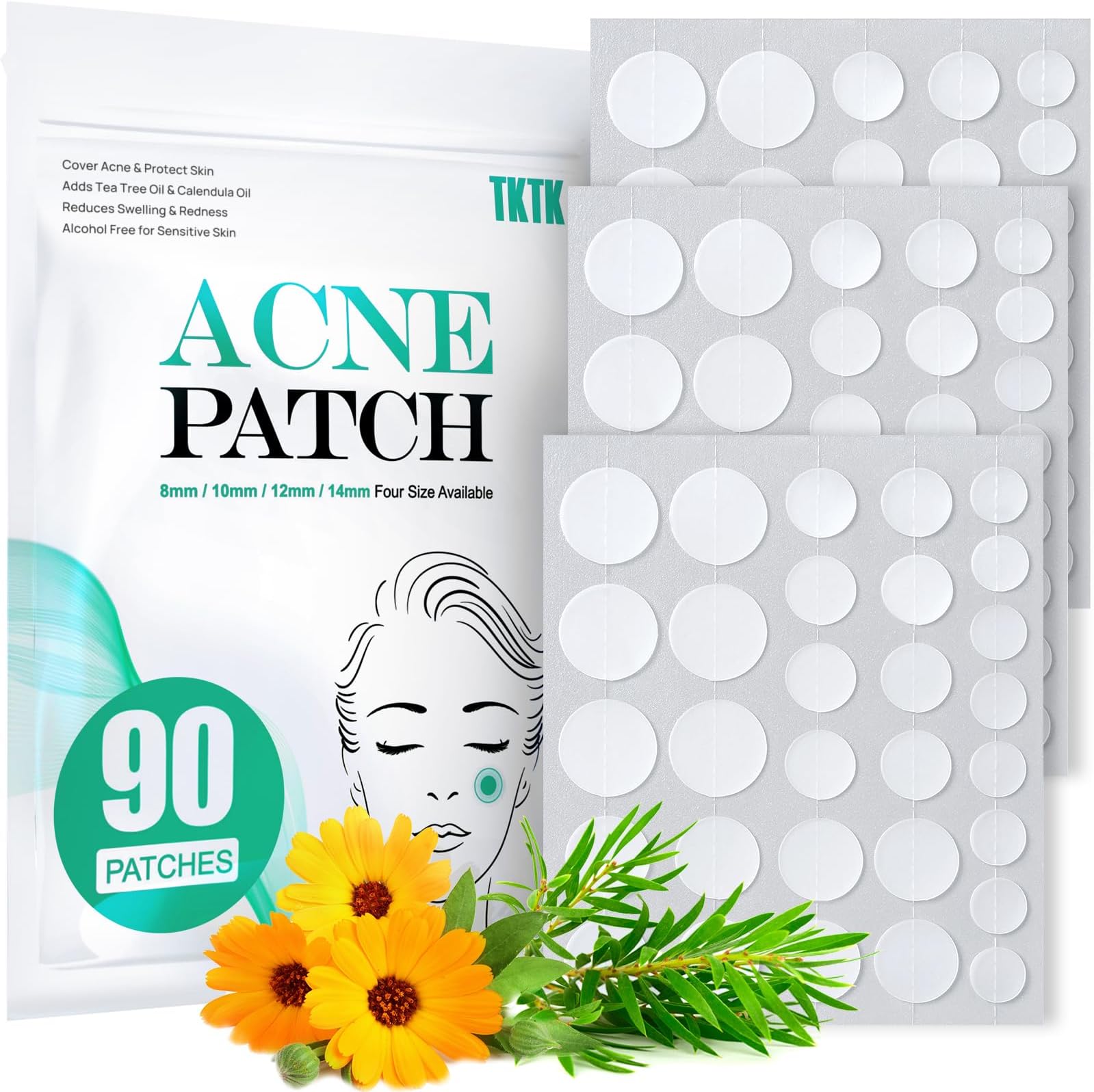 Amazon.com: 72 Counts Pimple Patches for Face Hydrocolloid Acne Patches ...