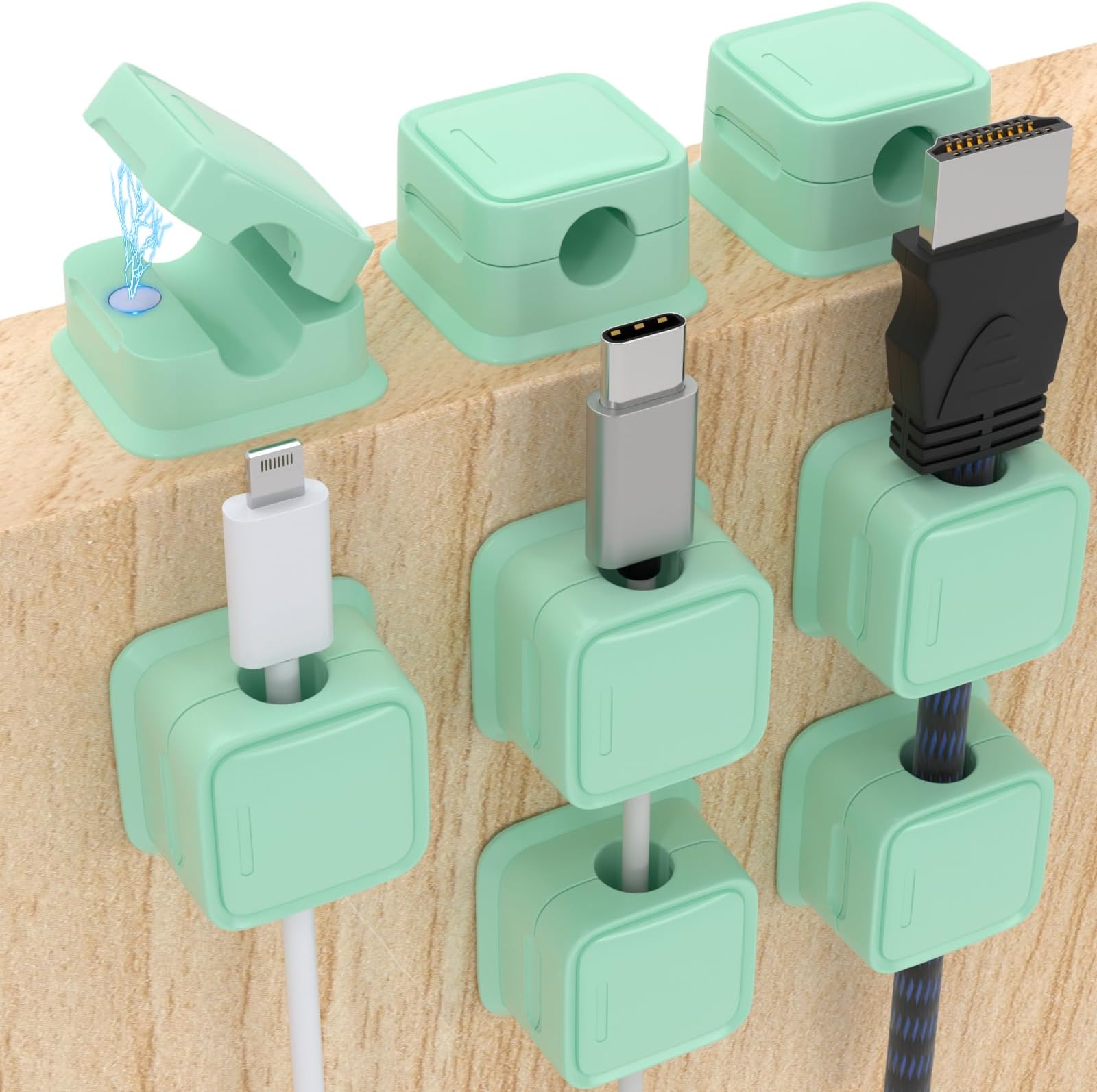 Amazon.com: 15 Pack Magnetic Cord Organizer, Easy Secure Adhesive Cable ...