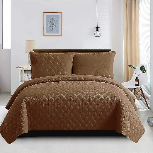 B&B Quilted Bed Spreads King Size - Warm Quilt Blanket Easy Care All ...