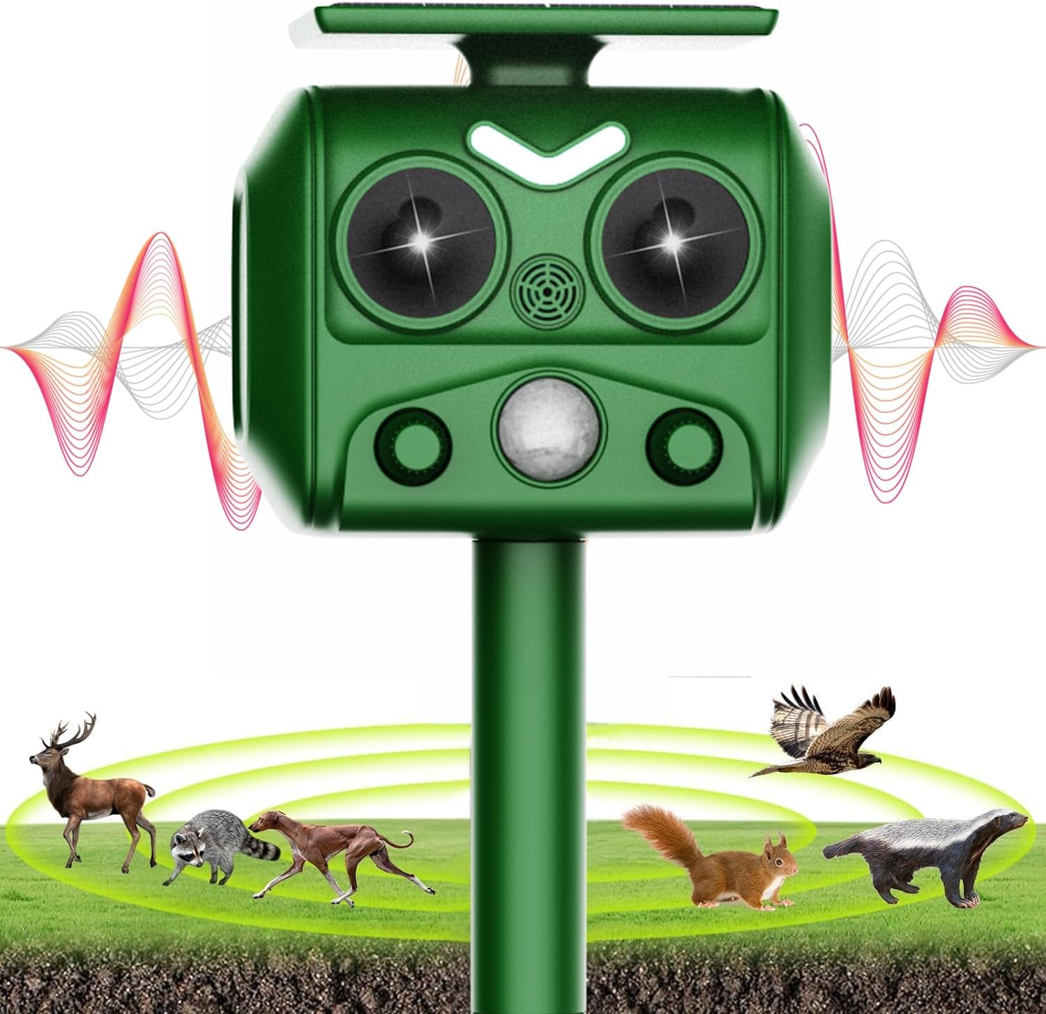 Ultrasonic Cat Repellent, New Ultrasonic Fox Repellent, Solar Powered ...