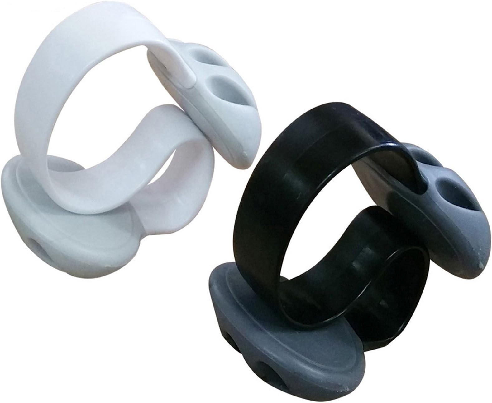 Amazon.com: Coralpearl Desk Cable Drop Clips Weighted Silicone Desktop ...