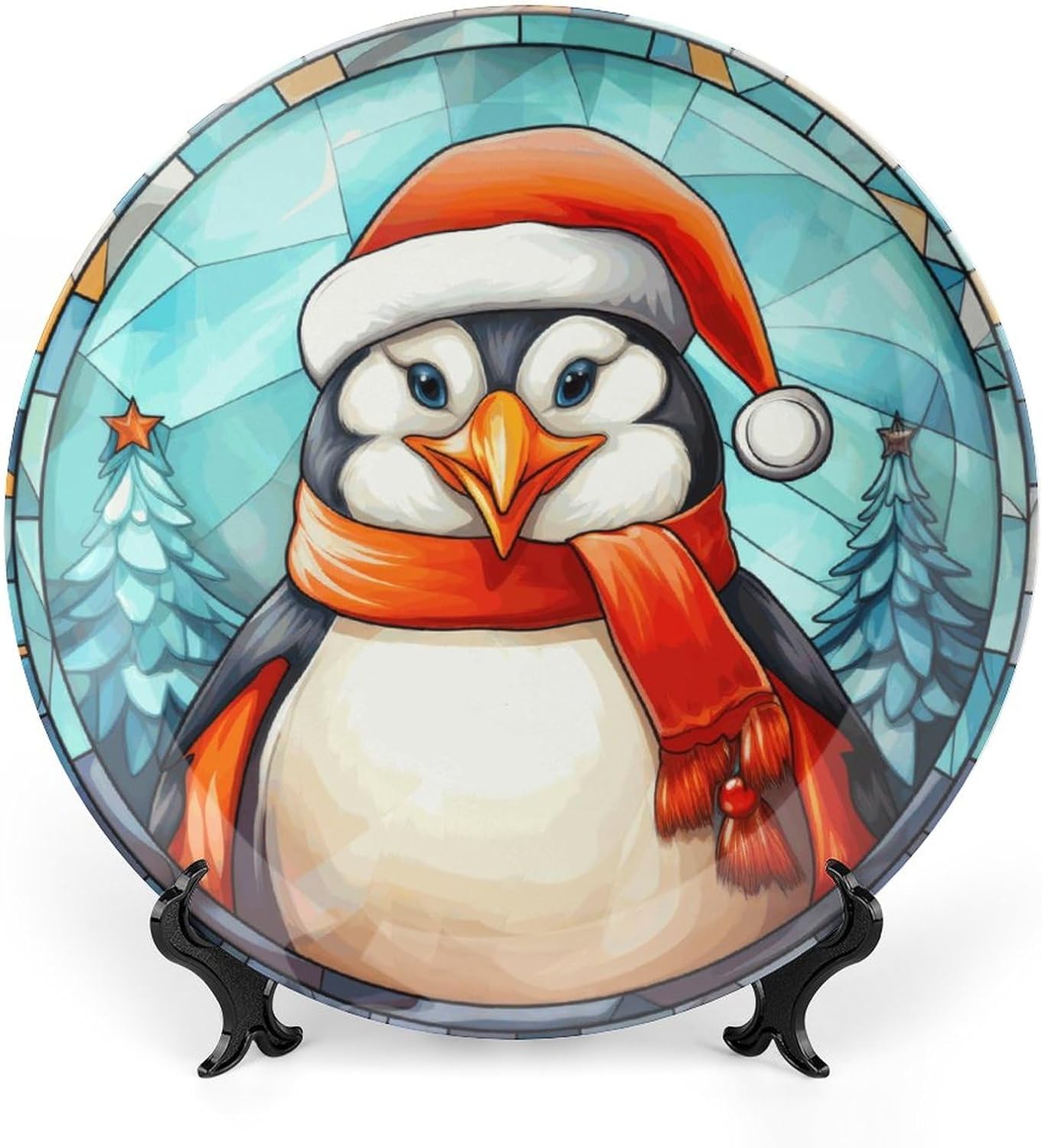 Amazon.com: Xmas Decorative Plates, Lovelly Penguin Display Plate for ...